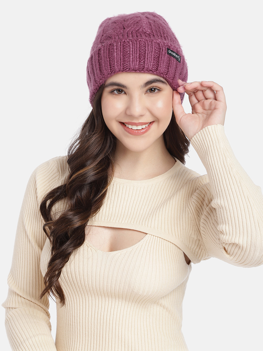 Buy DressBerry Women Self Design Beanie - Caps for Women 23612154 | Myntra