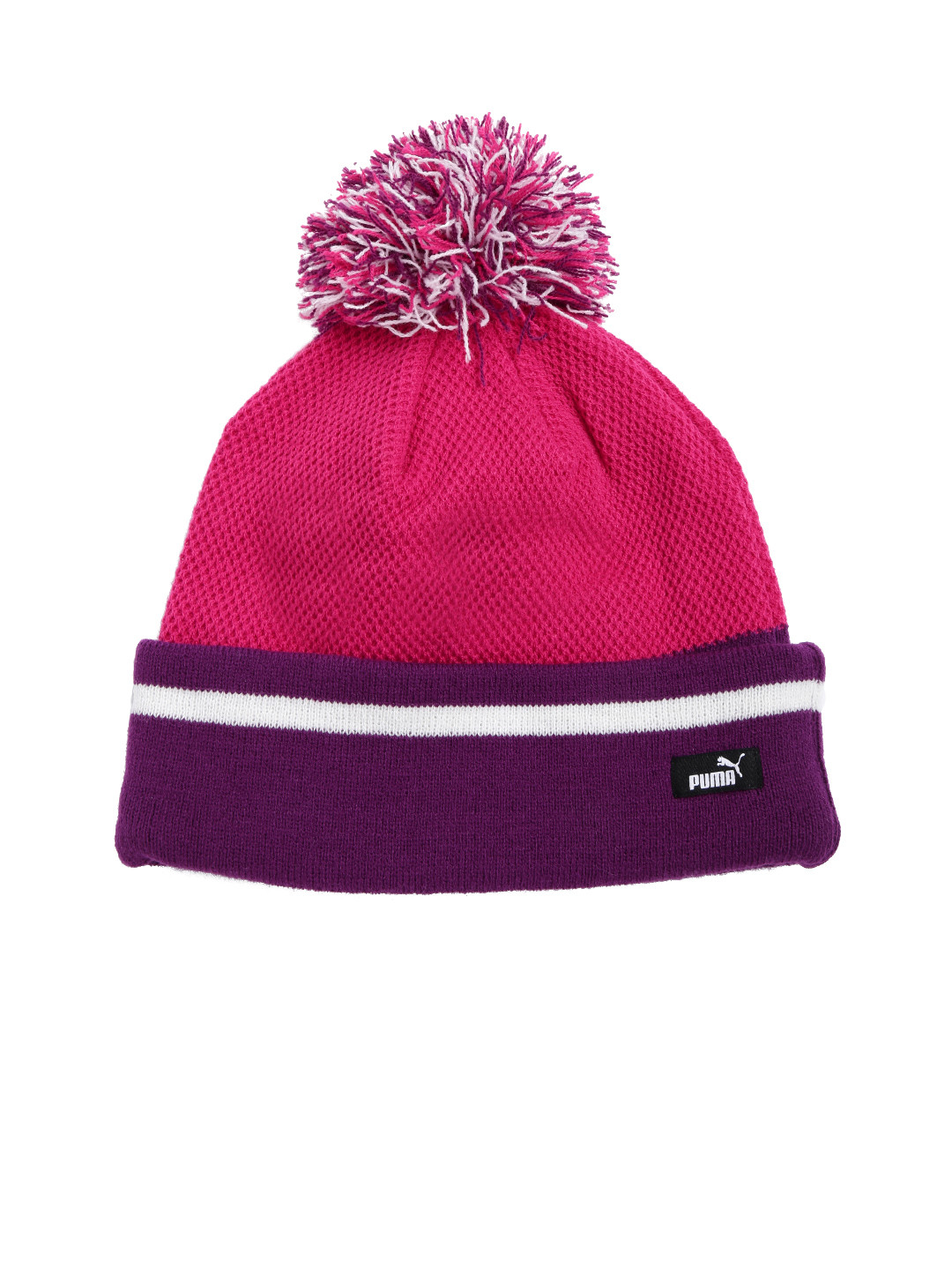Buy Puma Women Pink Colourblocked STYLE WM Pom Pom Beanie - Caps for ...