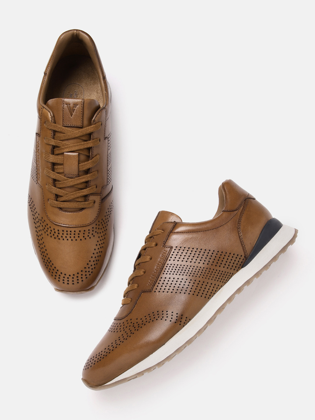 Buy Van Heusen Men Leather Sneakers - Casual Shoes for Men 23615176 ...