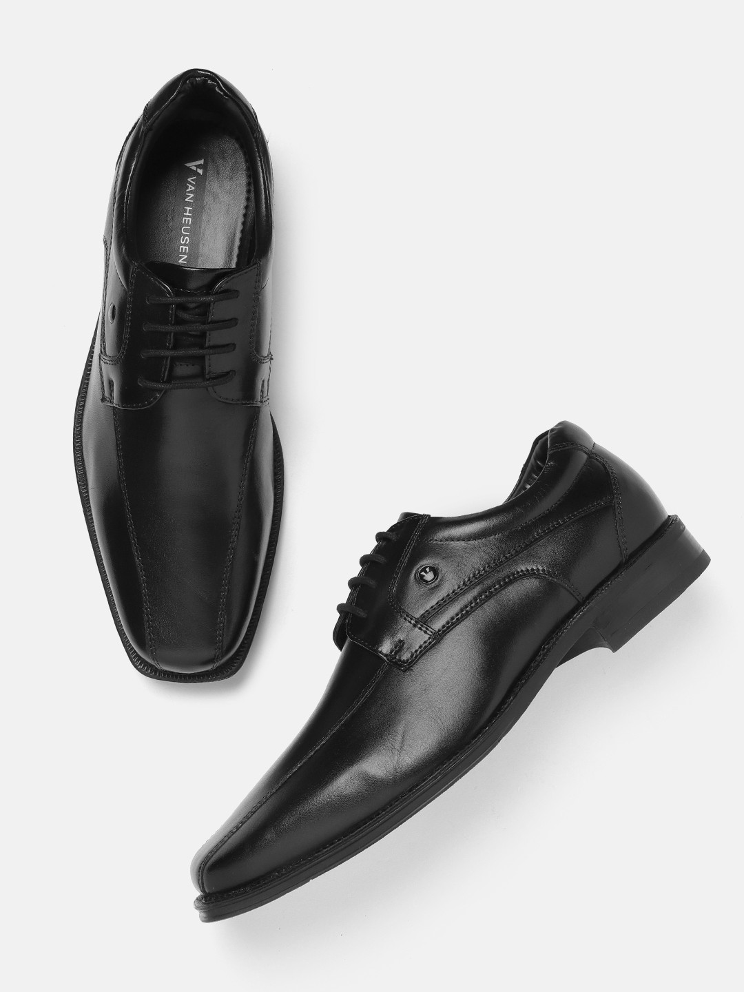 Buy Van Heusen Men Leather Formal Derbys - Formal Shoes for Men ...