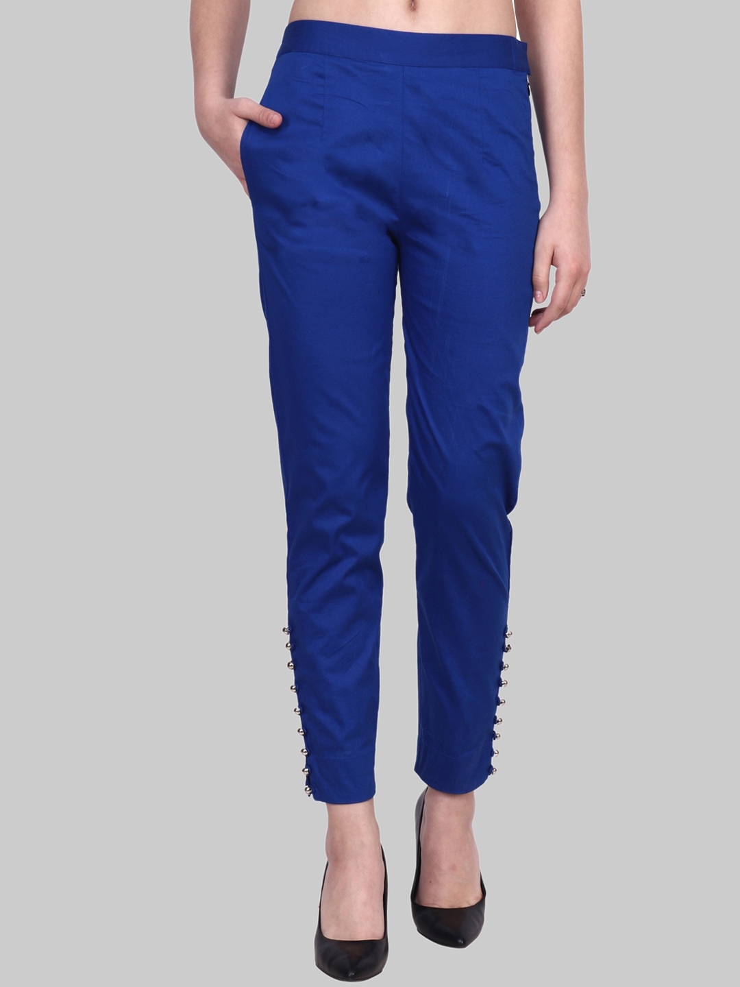 Buy Popwings Women Smart Mid Rise Stretchable Trousers - Trousers for ... Buy Popwings Women Smart Mid Rise Stretchable Trousers - Trousers for ...