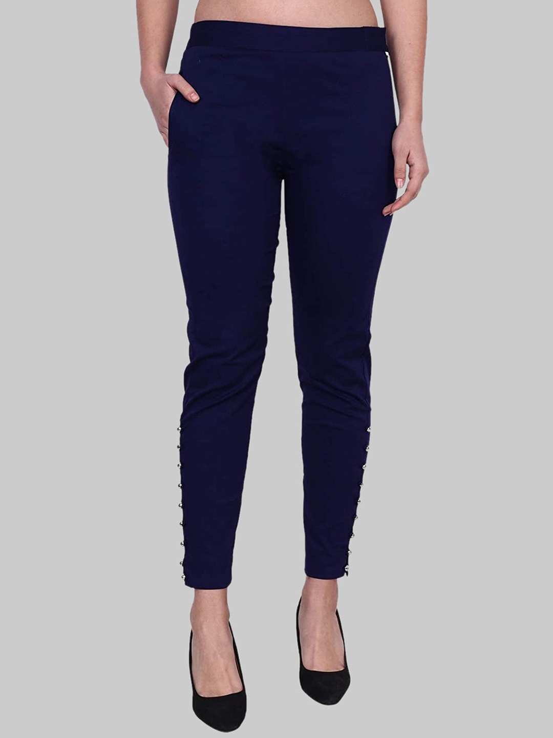 Buy Popwings Women Smart Mid Rise Stretchable Trousers - Trousers for ... Buy Popwings Women Smart Mid Rise Stretchable Trousers - Trousers for ...