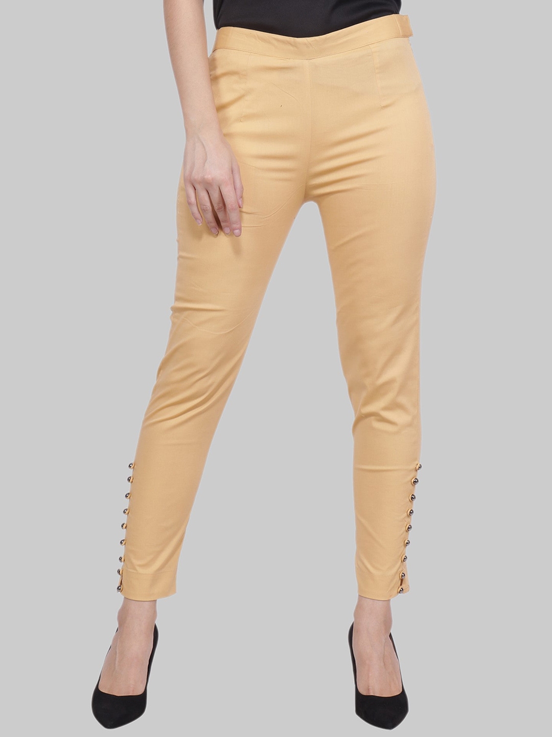 Buy Popwings Women Smart Mid Rise Stretchable Trousers - Trousers for ... Buy Popwings Women Smart Mid Rise Stretchable Trousers - Trousers for ...