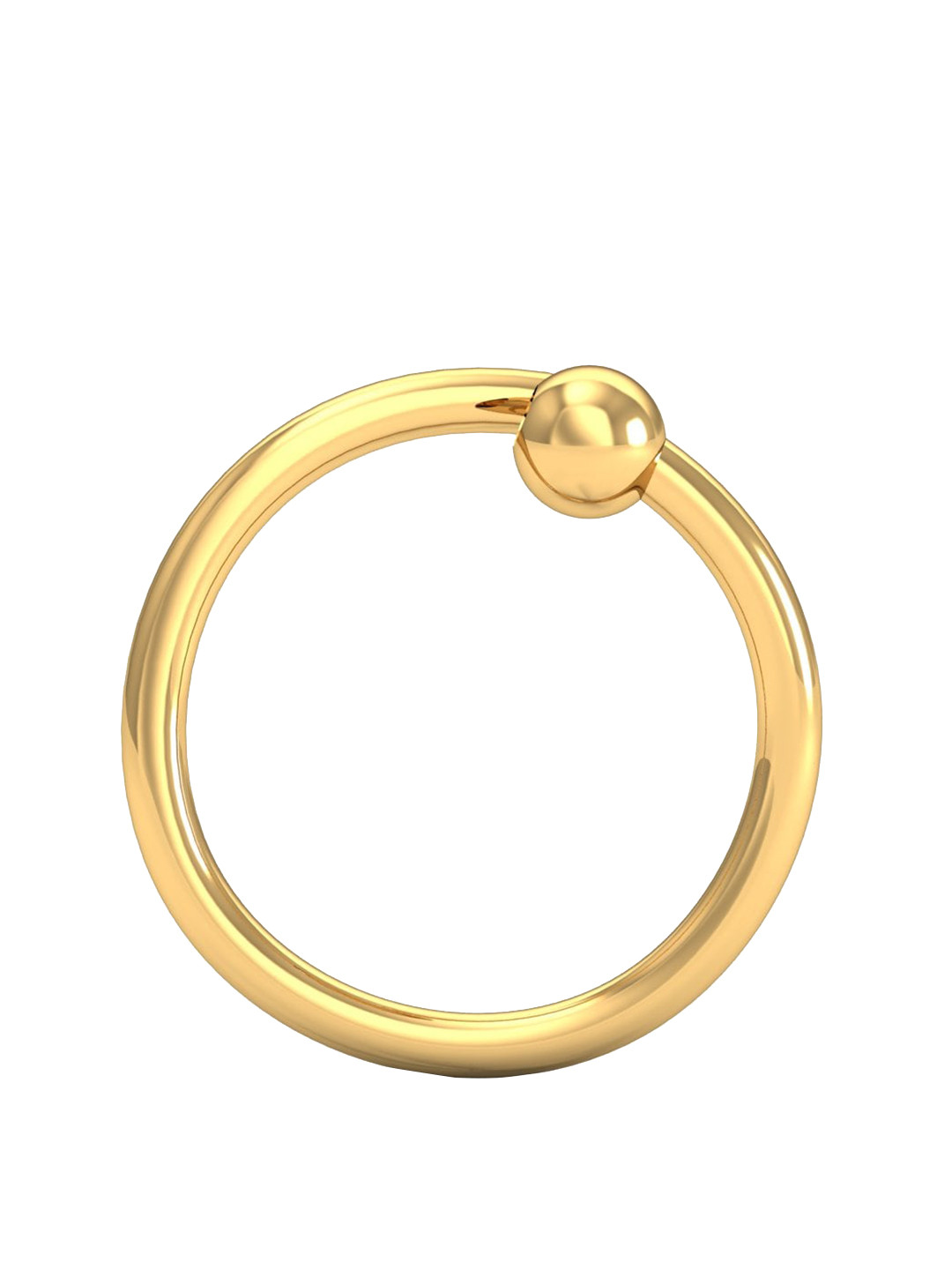 Buy KUBERBOX Basic Round 18KT Gold Nose Ring 0.36gm - Nosepin Gold for ...