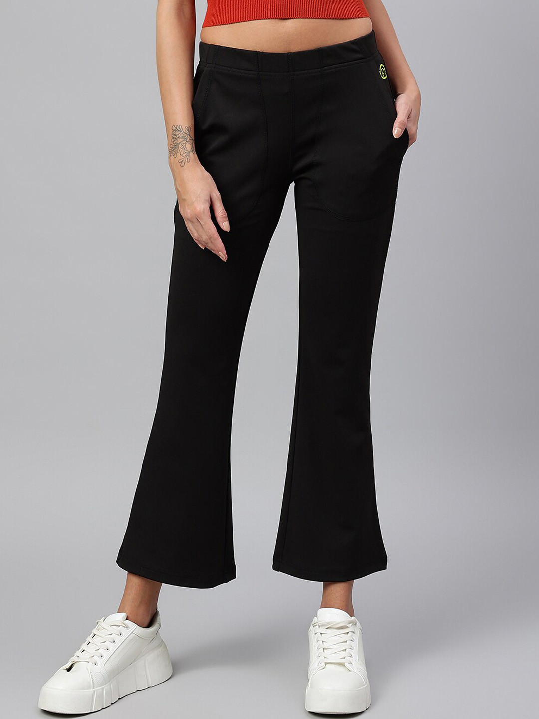 Buy Pritla Women Relaxed Fit Bell Bottom Track Pants - Track Pants for Women 23623416 | Myntra