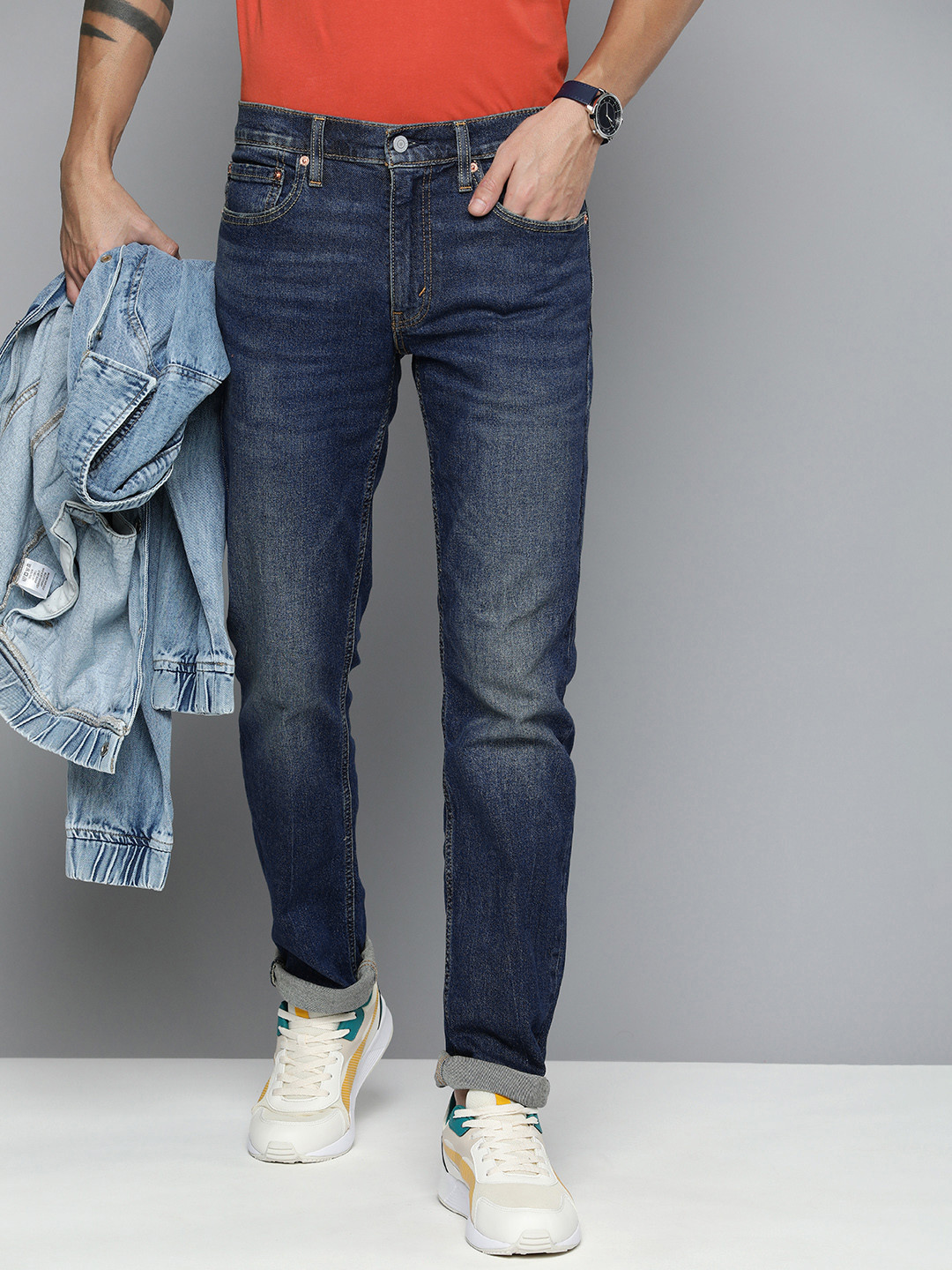 Buy Levis Men 511 Slim Fit Low Rise Light Fade Stretchable Jeans ...