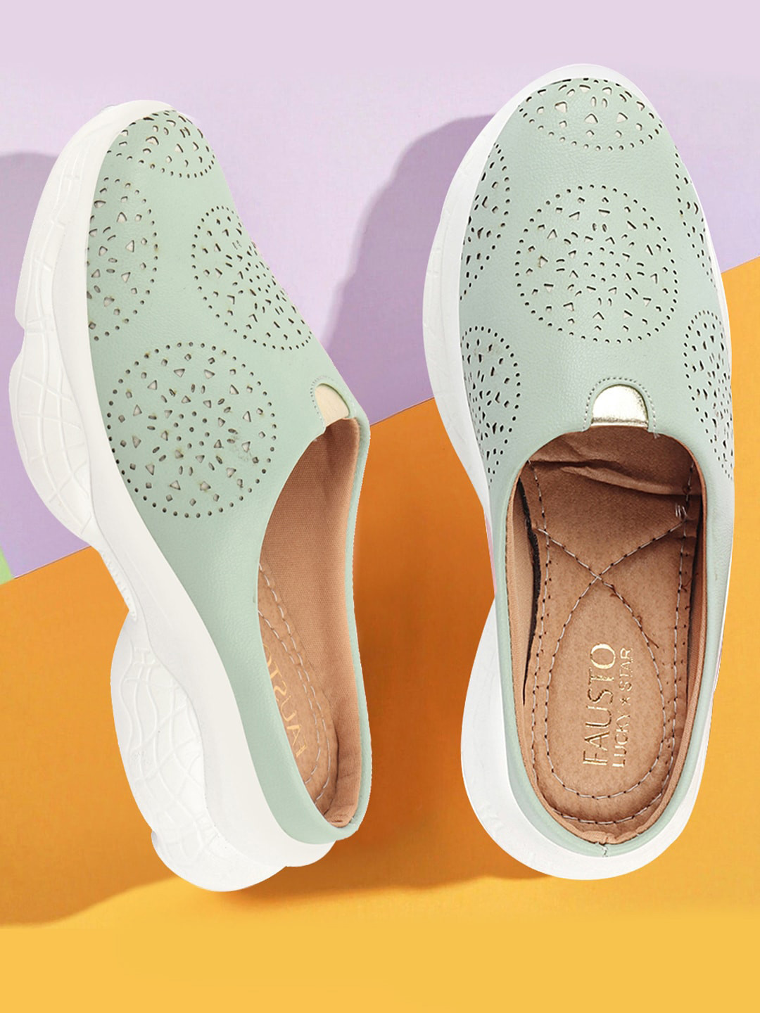 Buy FAUSTO Women Laser Cut Lightweight Clogs - Casual Shoes for Women ...