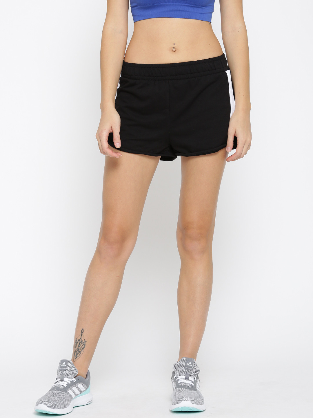 Buy FOREVER 21 Women Black Solid Sports Shorts - Shorts for Women ...