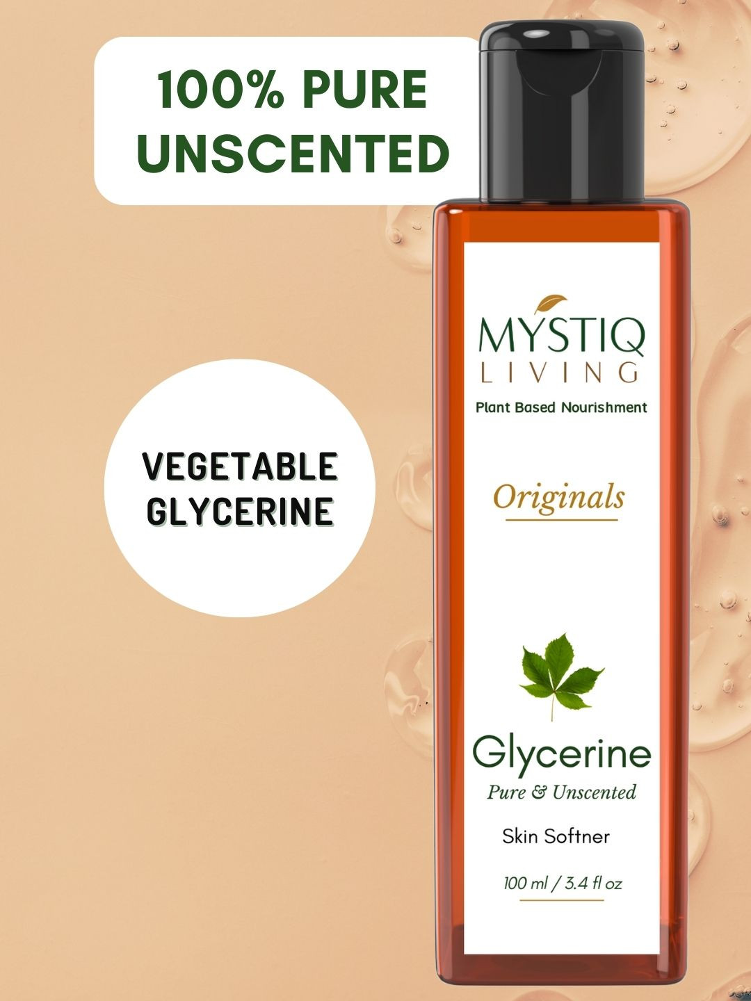 Buy MYSTIQ LIVING Glycerine For Face Skin Care And Hair Glycerine 100ml ...