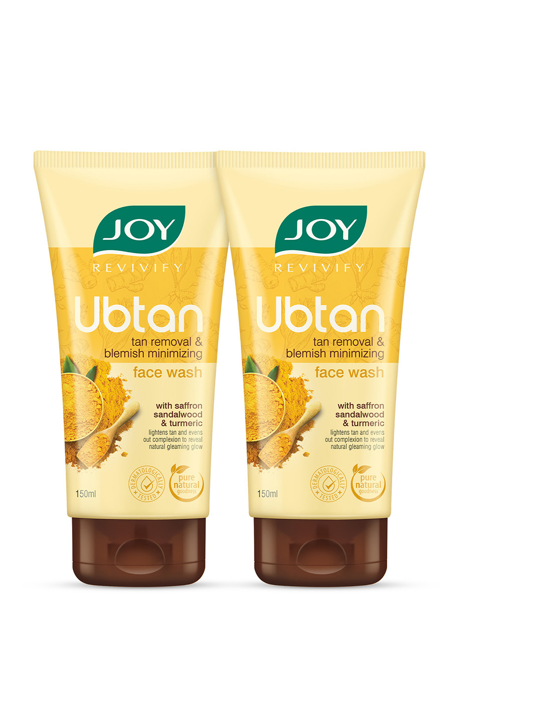 Buy JOY Set Of 2 Revivify Tan Removal & Blemish Minimizing Ubtan Face Wash 150 Ml Each - Face ...