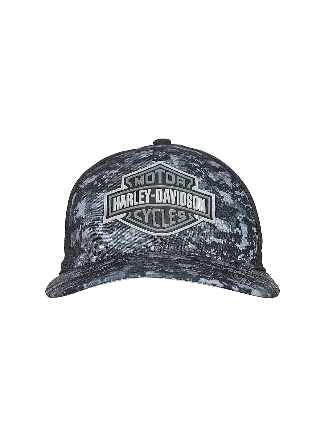 Buy Harley Davidson Men Olive Green & Black Camouflage Print Cap - Caps ...