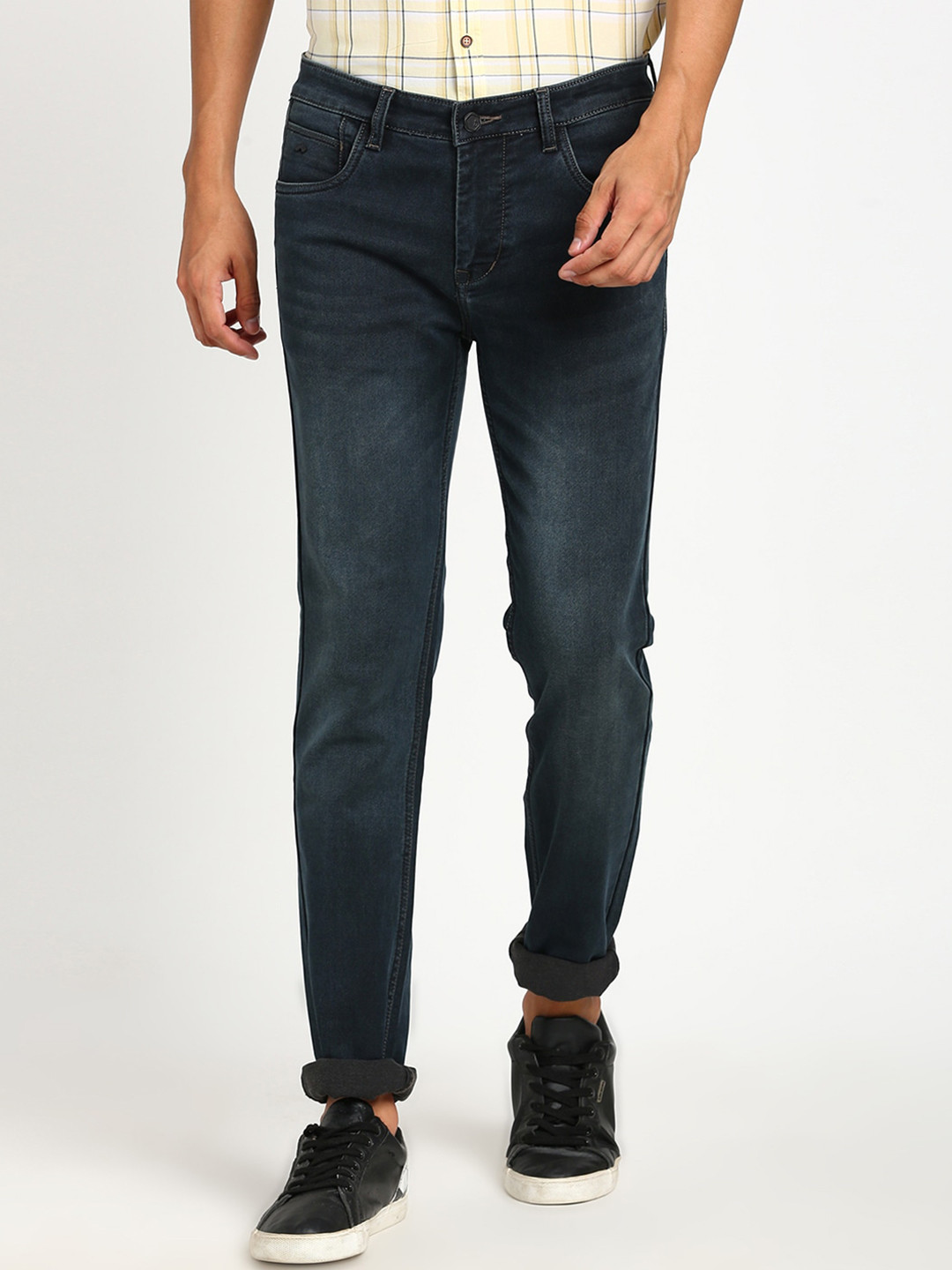 Buy Turtle Men Narrow Tapered Fit Clean Look Heavy Fade Stretchable ...