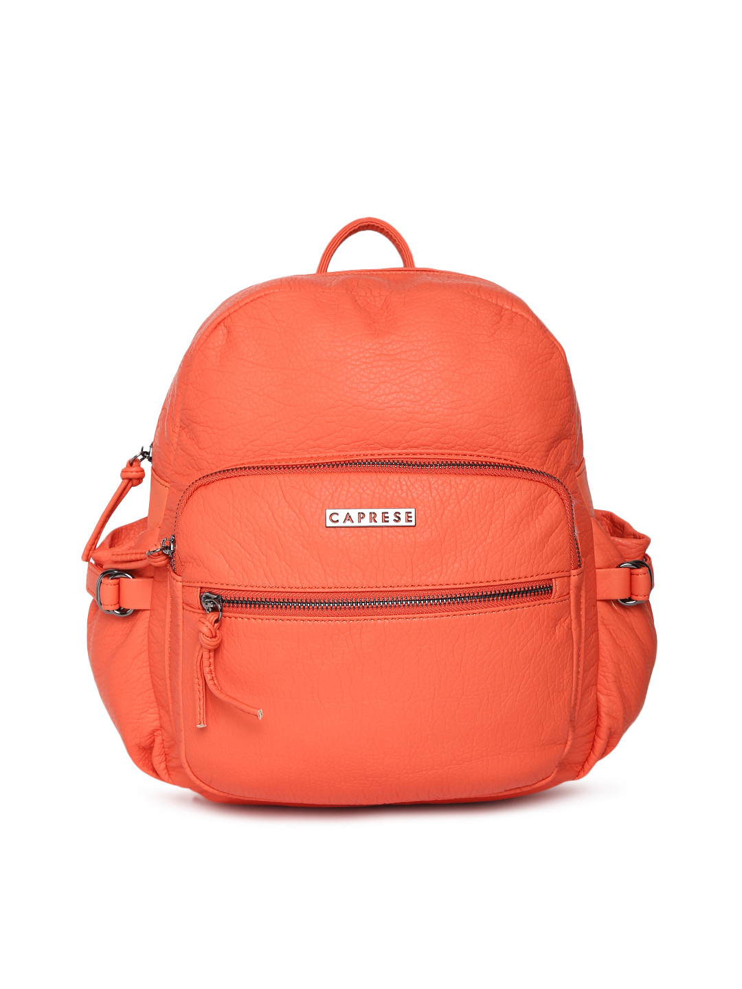 Buy Caprese Women Orange Solid Backpack - Backpacks for Women 2364922 ...