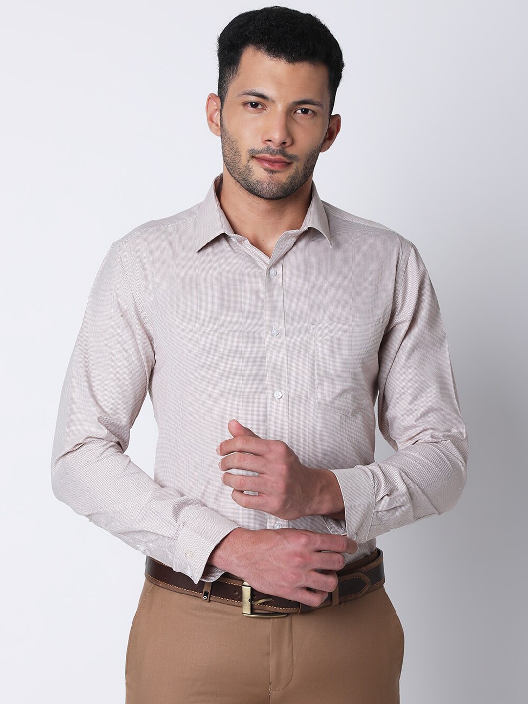 Buy Oxemberg Men Classic Slim Fit Opaque Formal Shirt - Shirts for Men ...