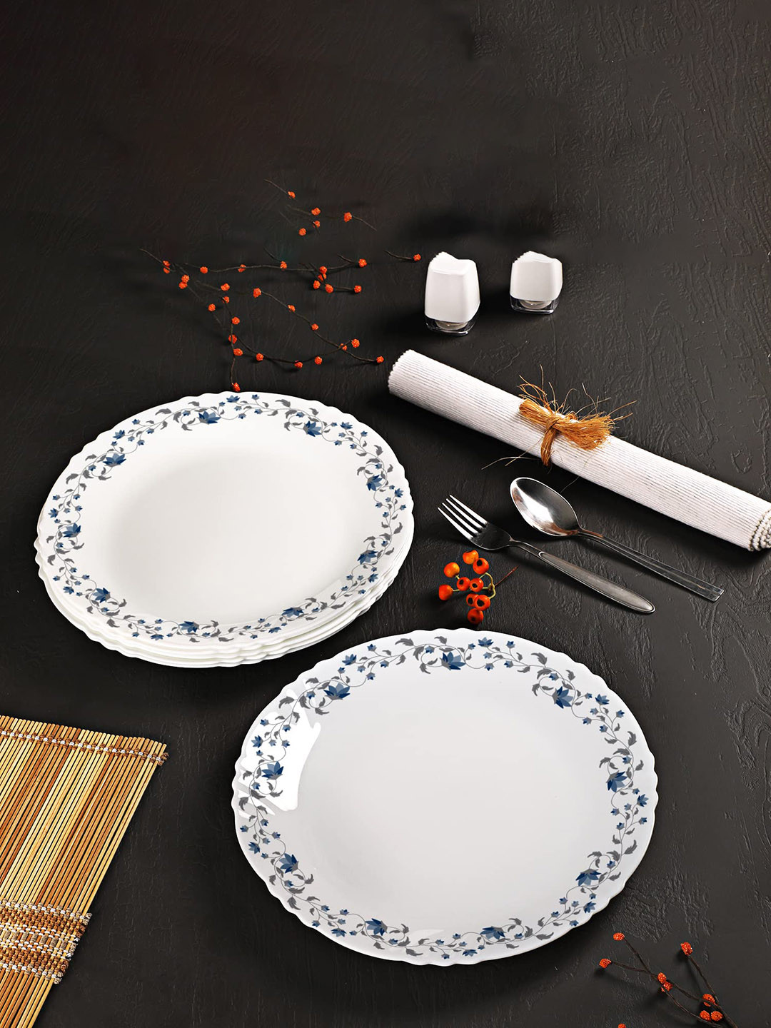 Buy Cello Imperial 6 Pieces White Vinea Dinner Plate - Dinner Set for Unisex 23657200 | Myntra
