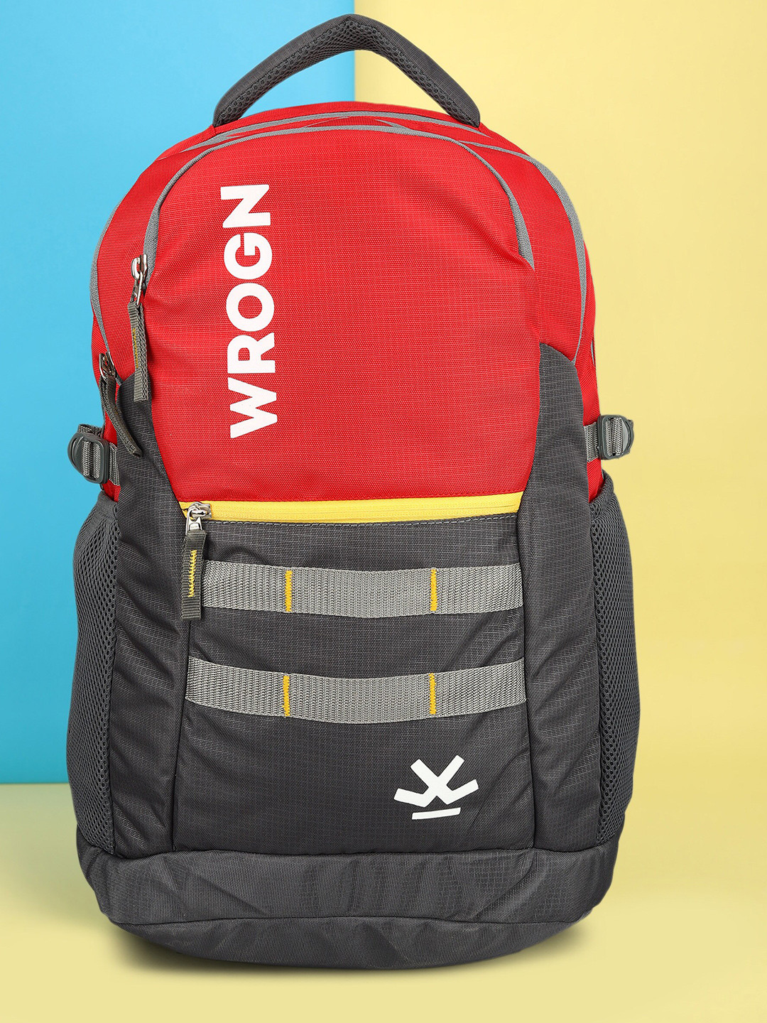 Buy WROGN Unisex Brand Logo Backpack With Reflective Strip - Backpacks ...
