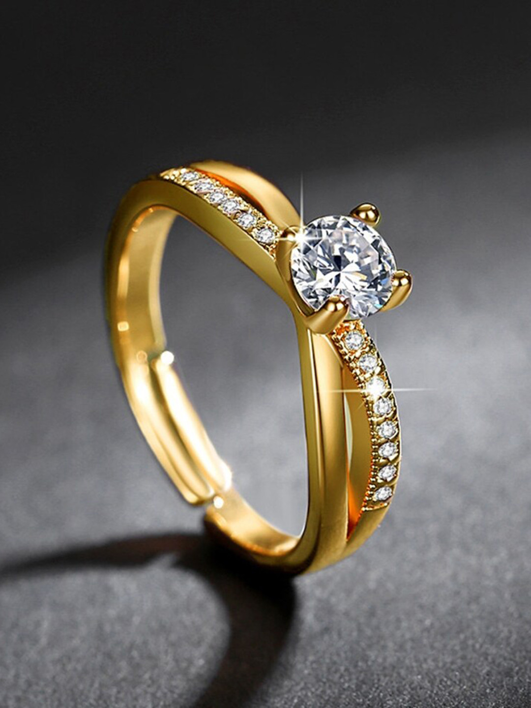 Buy MYKI Gold Plated Adjustable Finger Ring - Ring for Women 23666294 ...