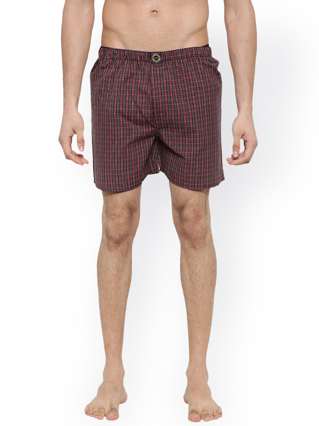 Buy Joven Men Red Checkered Boxer - Boxers for Men 2367347 | Myntra