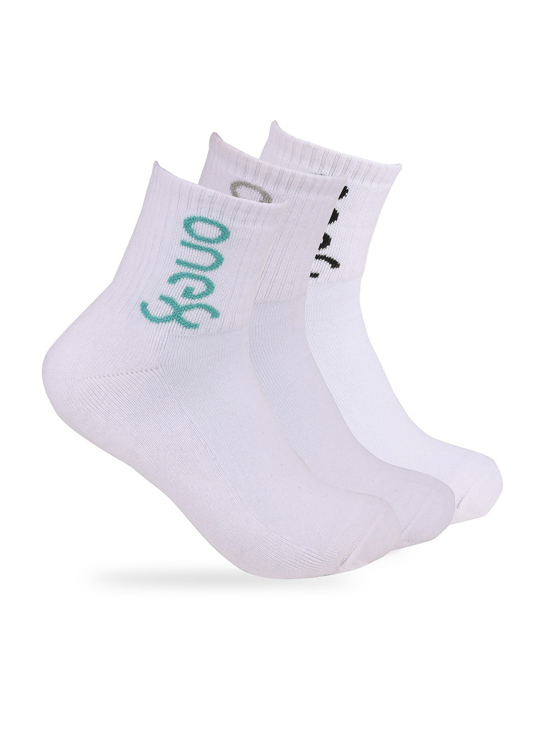 Buy One8 Men Pack Of 3 Above Ankle Length Semi Cushioned Cotton Socks ...