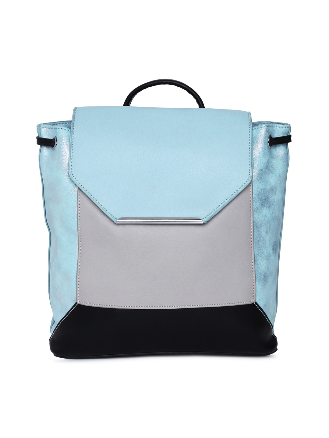 Buy DressBerry Women Blue & Grey Colourblocked Backpack - Backpacks for ...