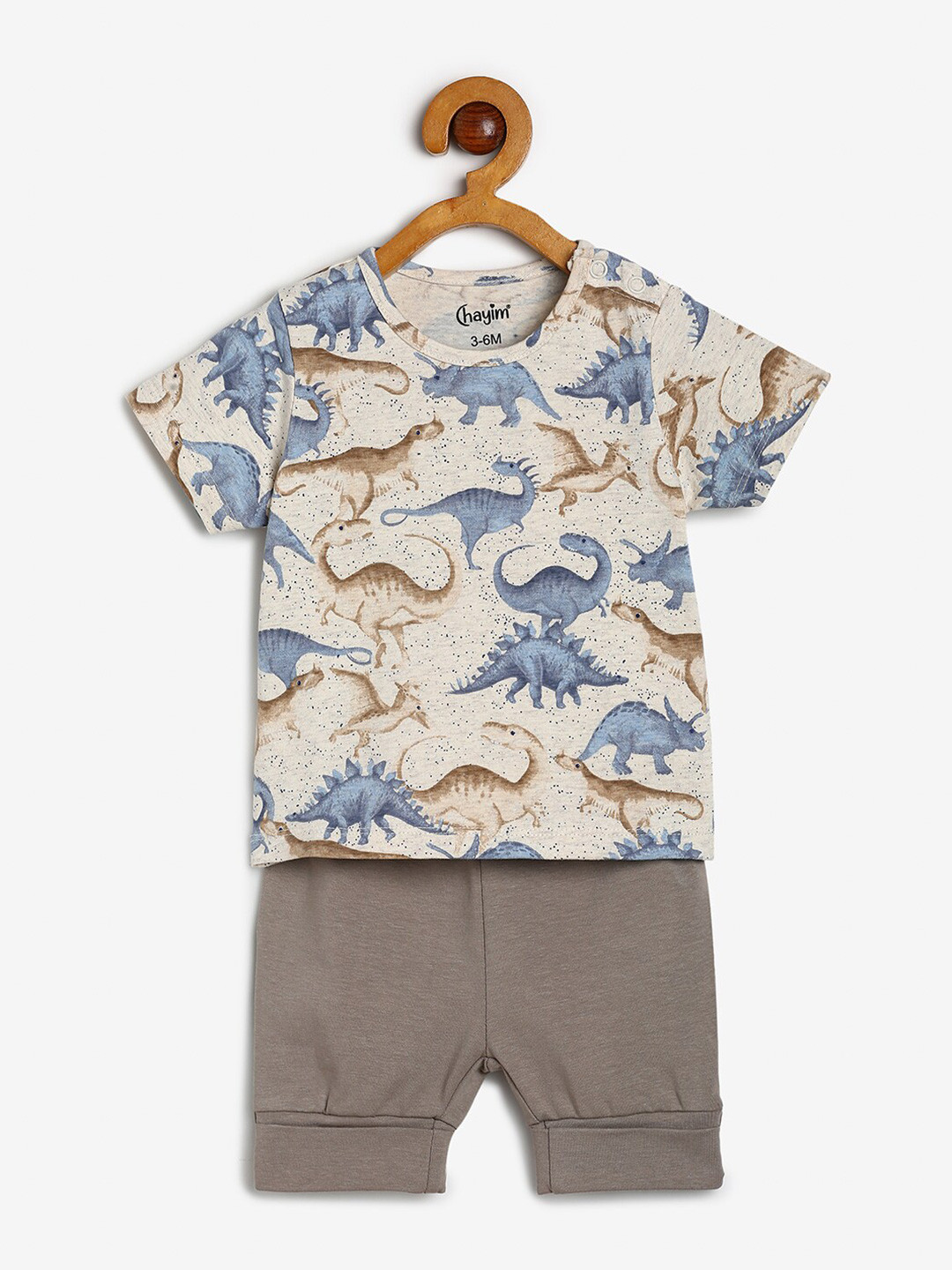 Buy CHAYIM Unisex Kids Conversational Printed T Shirt With Shorts ...