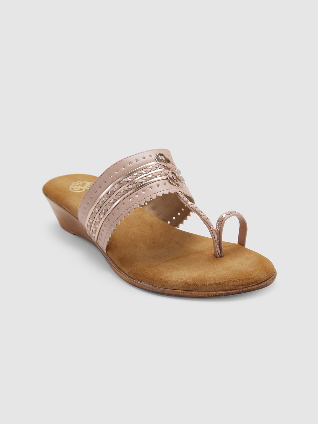 Buy Sole To Soul Embellished One Toe Wedges With Laser Cuts - Heels for ...