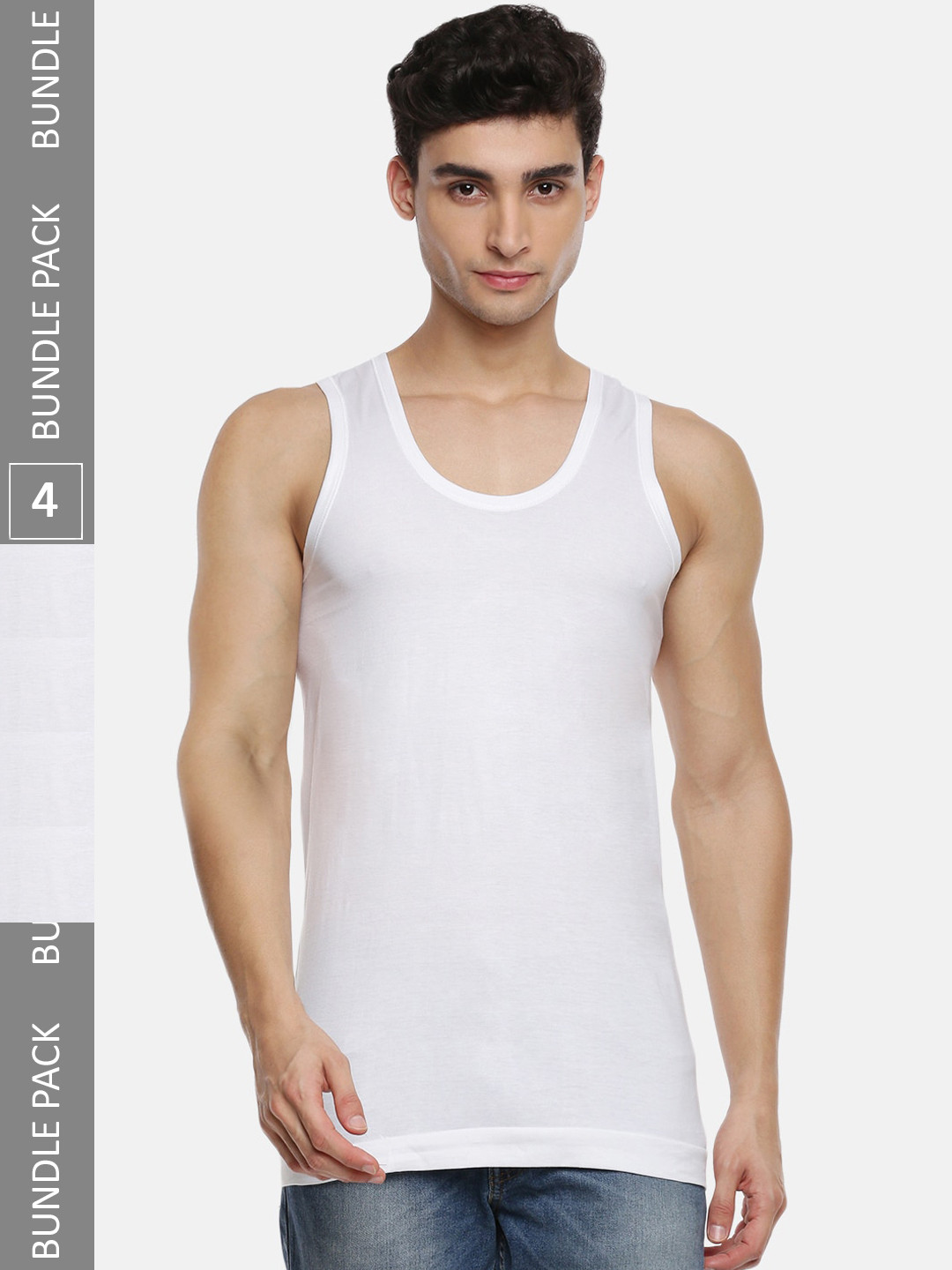 Buy Ramraj Men Pack Of 4 Pure Cotton Innerwear Vests - Innerwear Vests ...