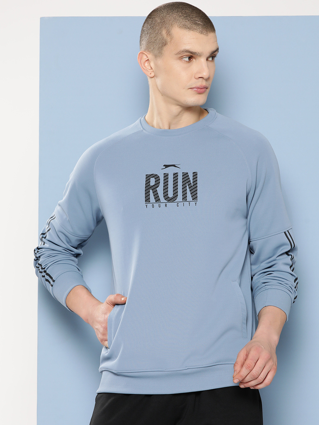 Buy Slazenger Printed Ultra Dry Running Sweatshirt - Sweatshirts for ...