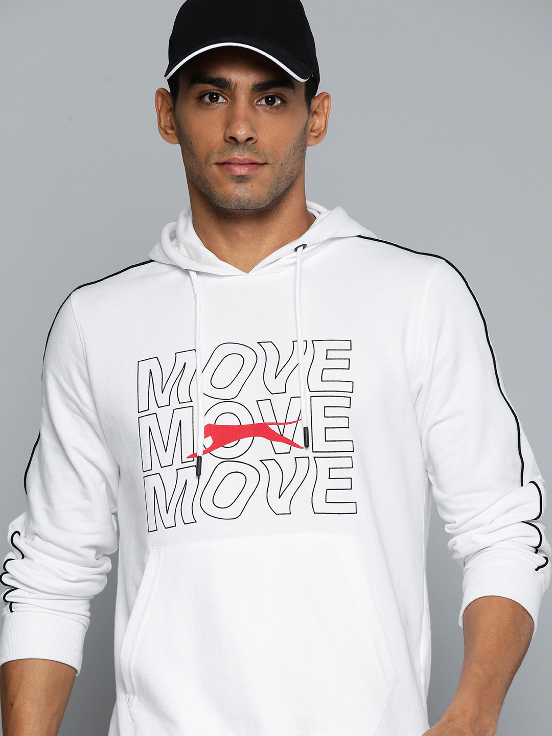 Buy Slazenger Typography Printed Piping Detailed Hooded Sweatshirt ...
