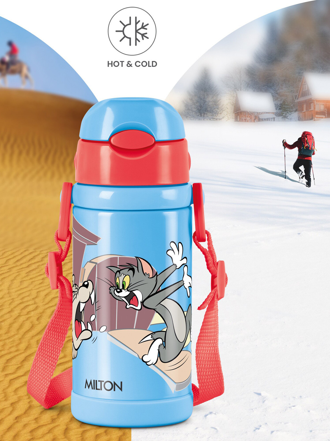 Buy Milton Kids Charmy 350 Blue Tom And Jerry Thermosteel Vacuum ...