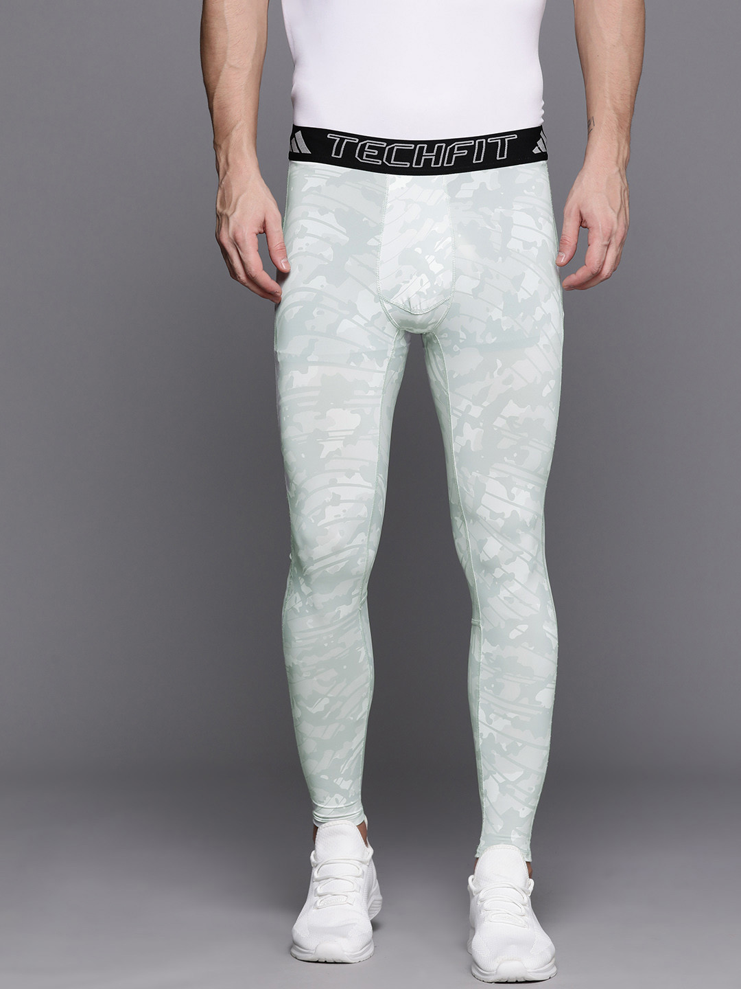 Buy ADIDAS Men Techfit Allover Print Aeroready Training Tights - Tights ...