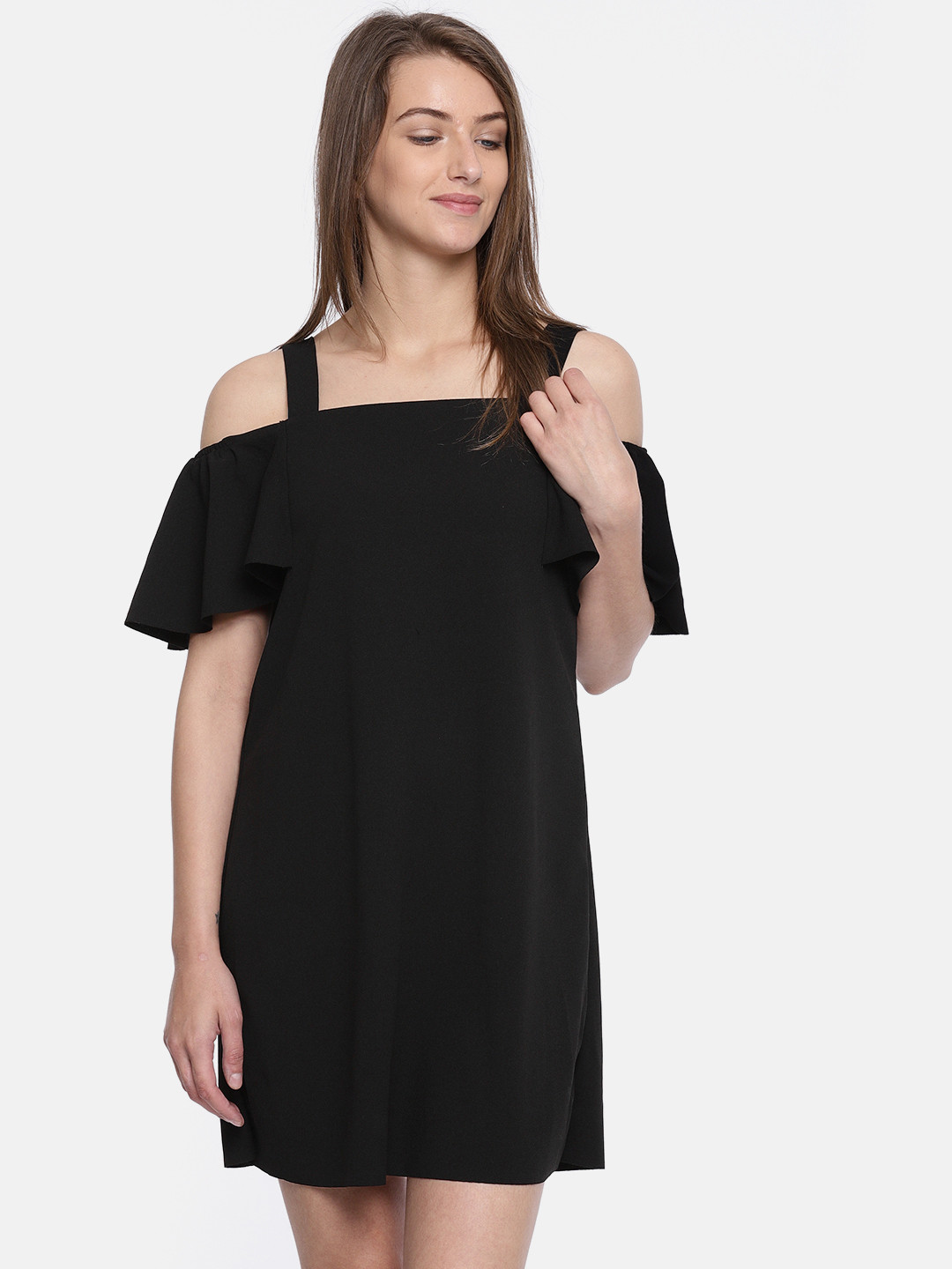 Buy ONLY Women Black Solid Dress - Dresses for Women 2371917 | Myntra