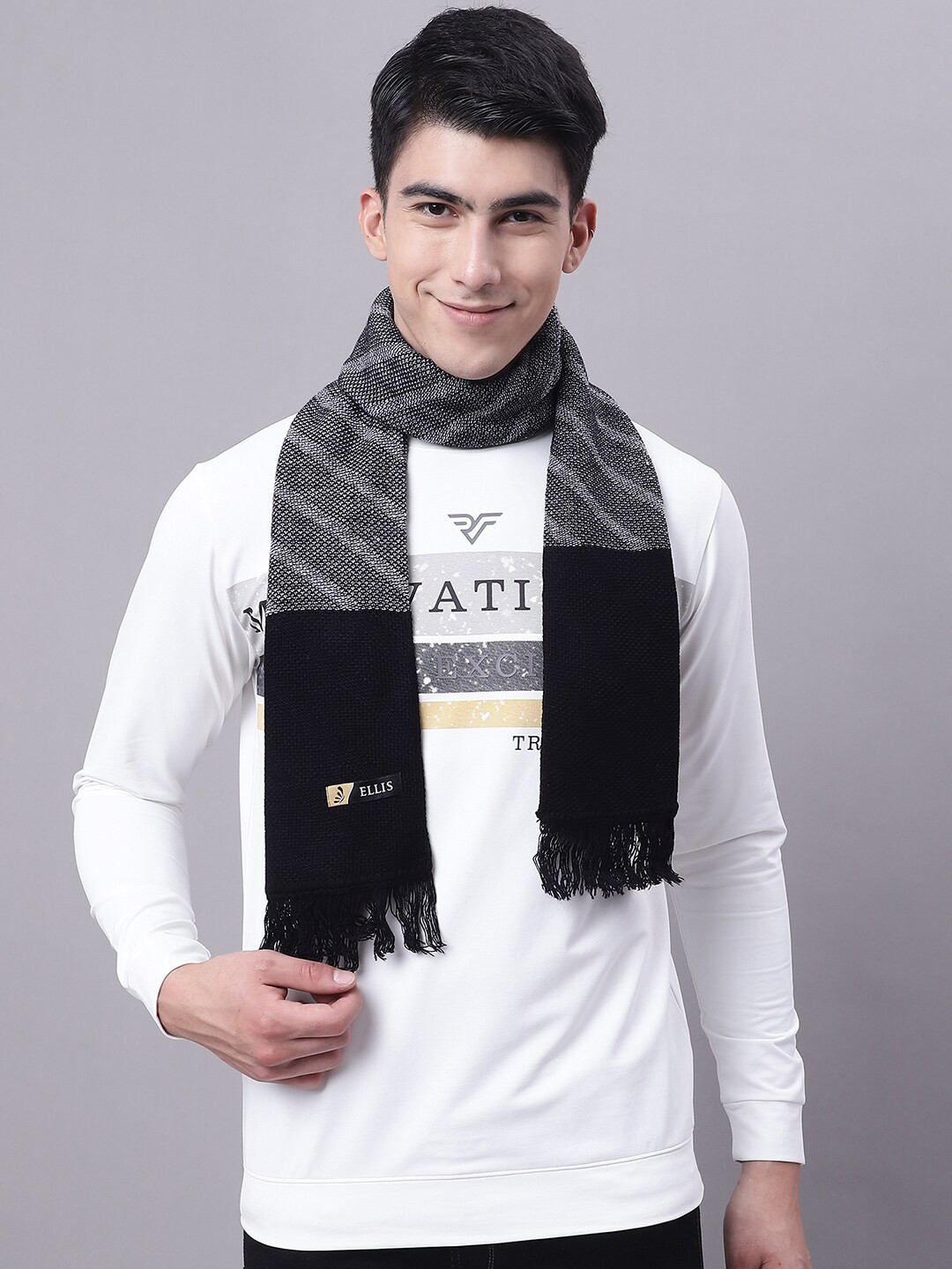Buy ELLIS Woven Design Acrylic Muffler - Mufflers for Men 23719358 | Myntra