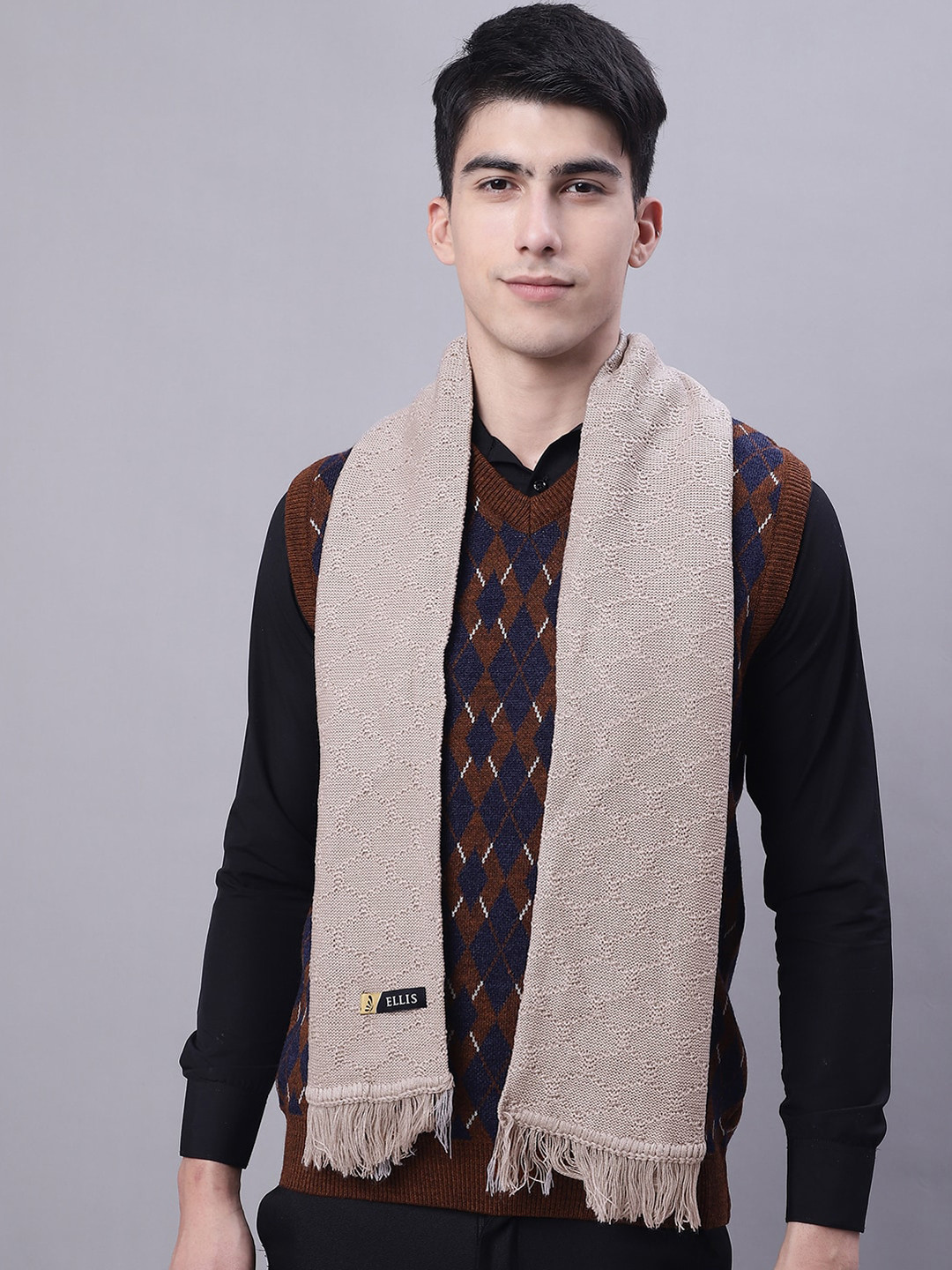 Buy ELLIS Woven Design Acrylic Muffler - Mufflers for Men 23719360 | Myntra