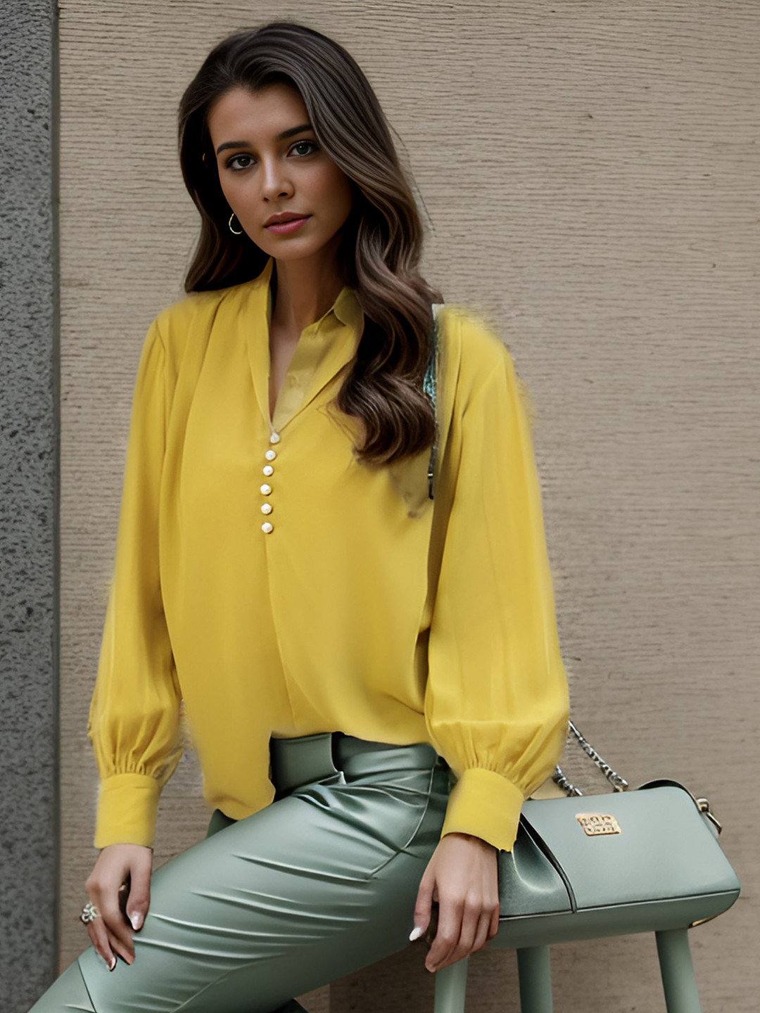 Buy Taurus Shawl Collar Formal Shirt - Shirts for Women 23719442 | Myntra