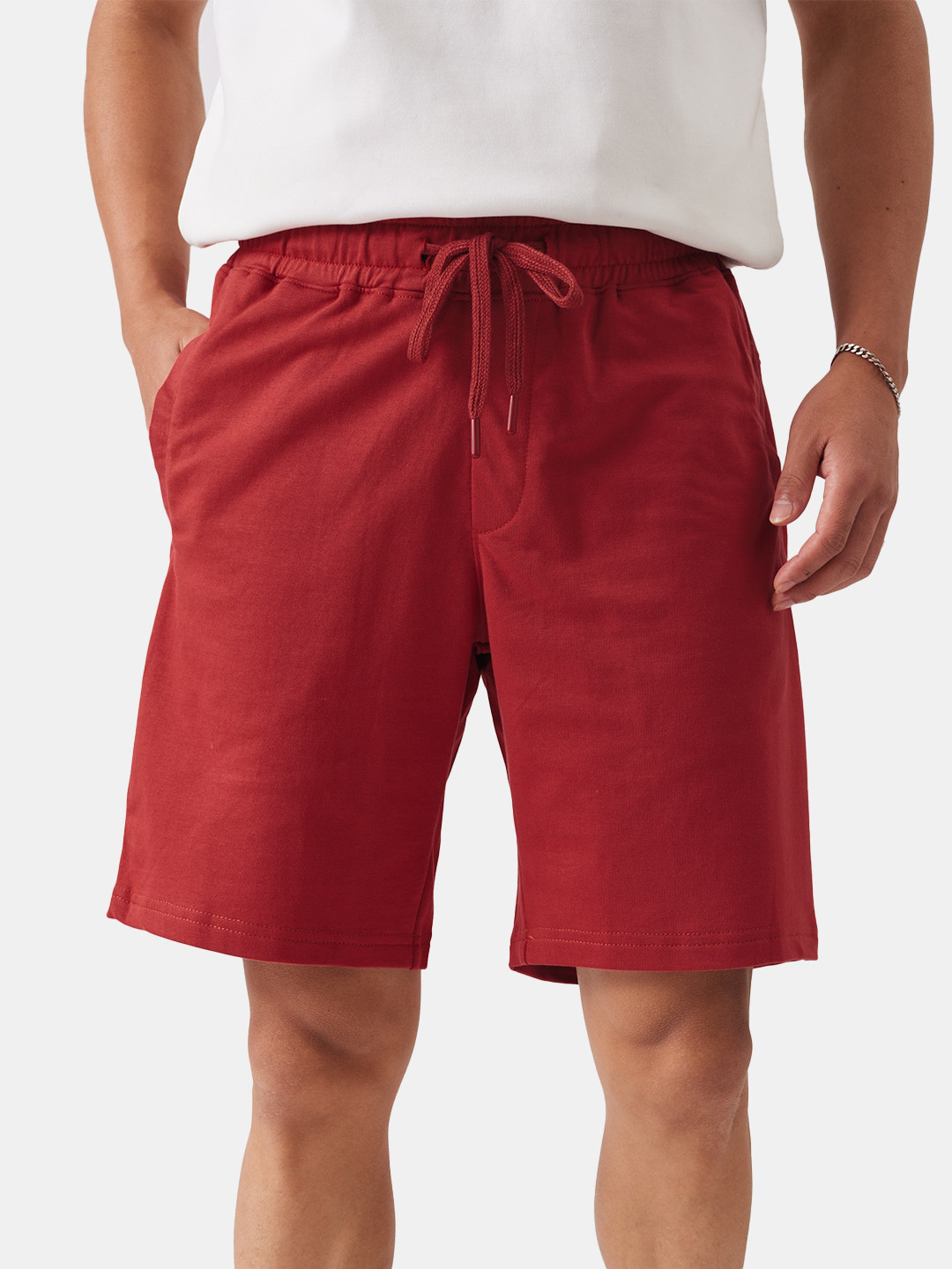 Buy The Souled Store Men Red Mid Rise Shorts - Shorts for Men 23720134 ...
