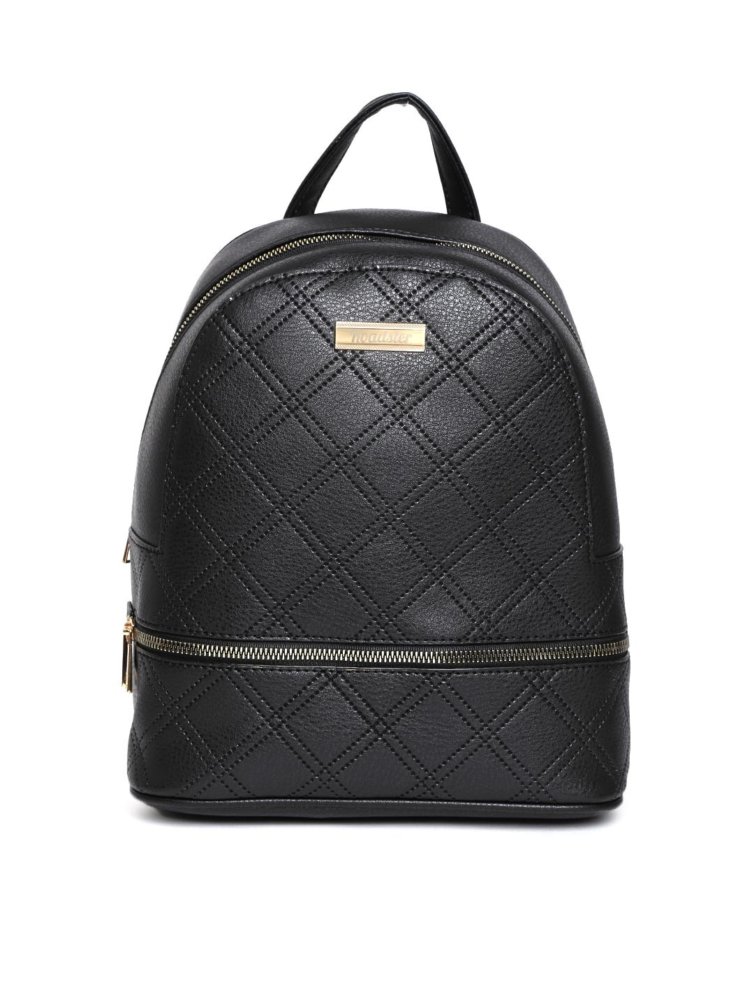 Buy Roadster Women Black Textured Backpack - Backpacks for Women ...