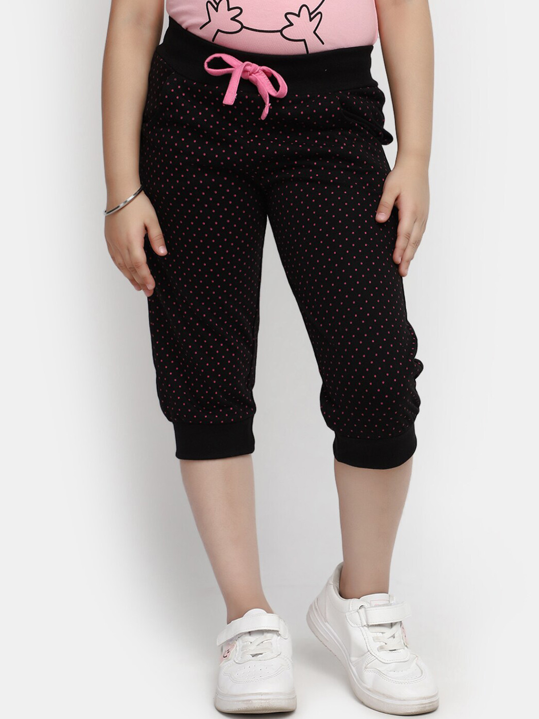 Buy V Mart Girls Polka Dots Printed Cotton Capris - Capris for Girls ...