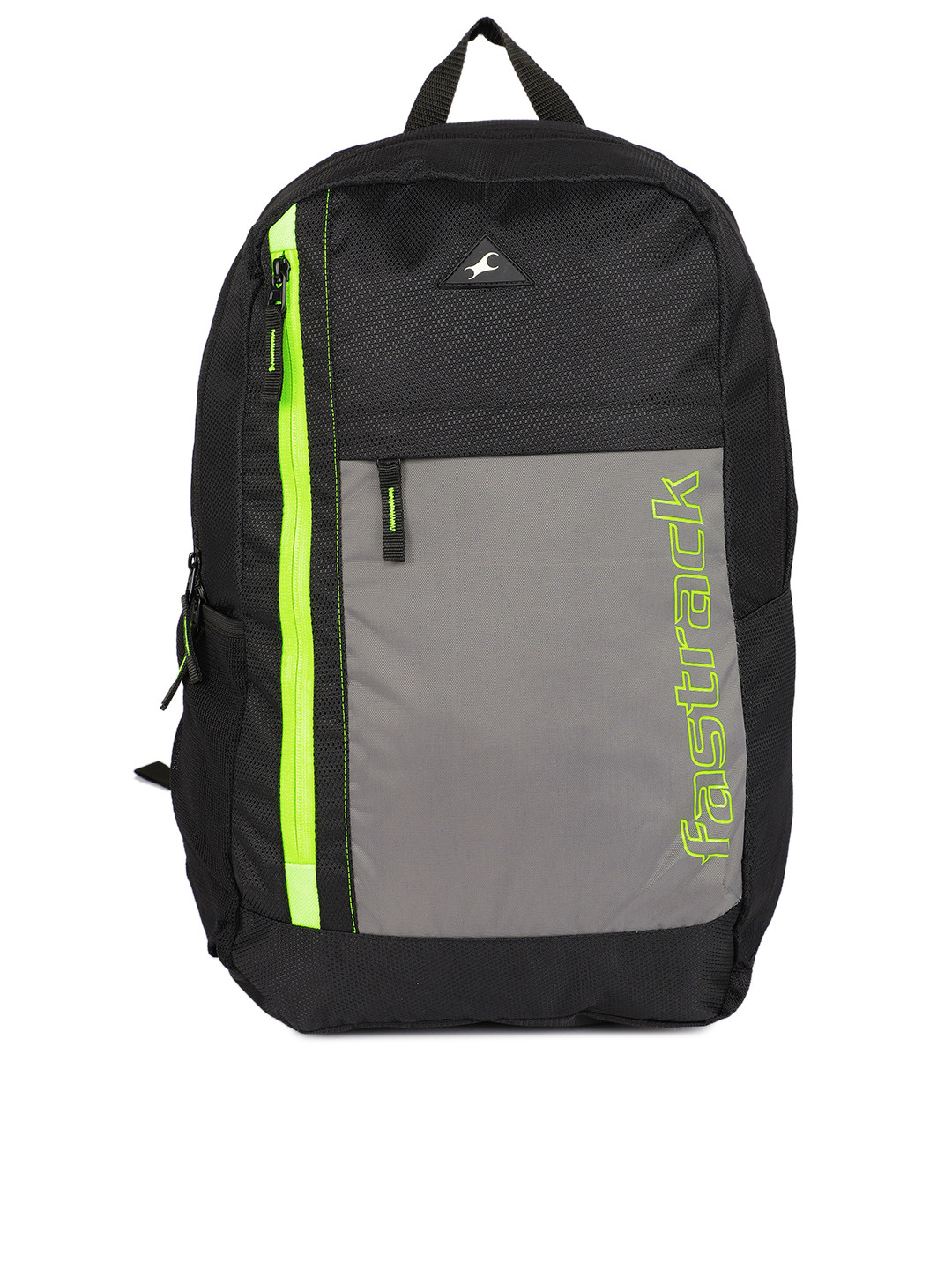 Buy Fastrack Men Black & Fluorescent Green Backpack - Backpacks for Men ...