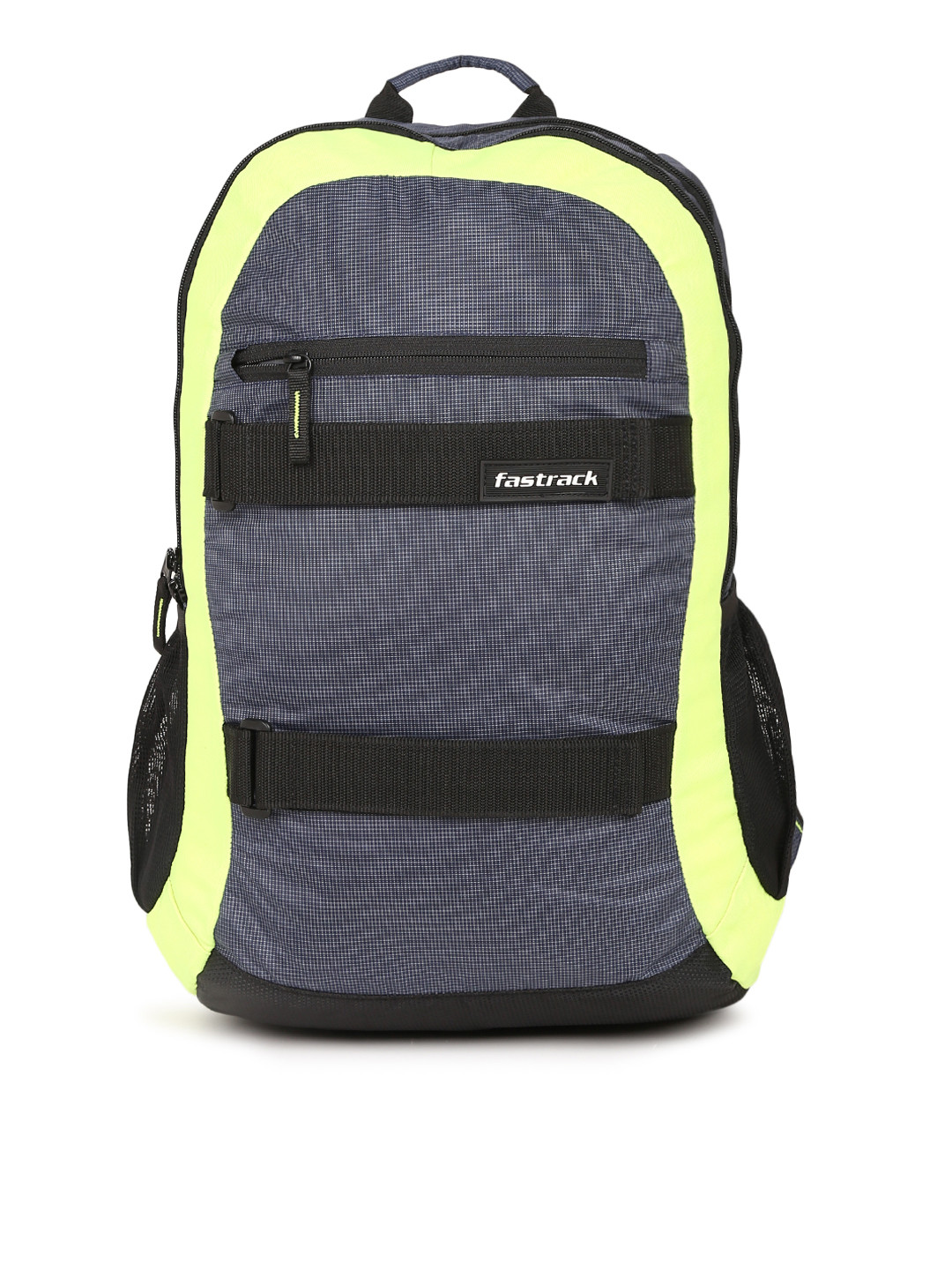Buy Fastrack Men Grey & Yellow Colourblocked Backpack - Backpacks for ...