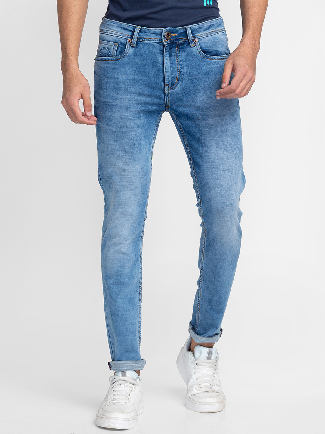 Buy Being Human Men Slim Fit Heavy Fade Clean Look Jeans - Jeans for ...