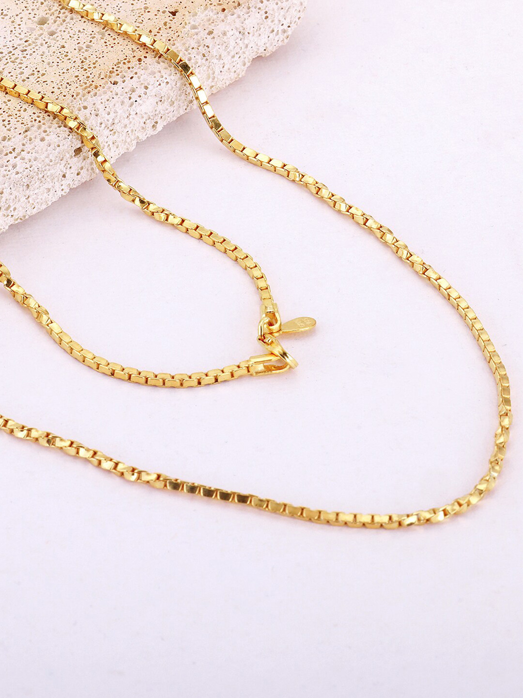 Buy GIVA Men 925 Sterling Silver Gold Plated Minimal Chain - Necklace ...