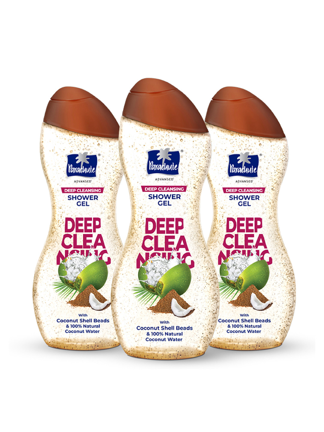 Buy Parachute Advansed Set Of 3 Deep Cleansing Shower Gel With Coconut ...