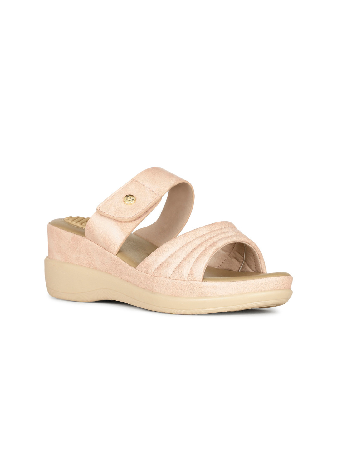 Buy Bata Comfit Cane Textured Open Toe Wedges - Heels for Women ...