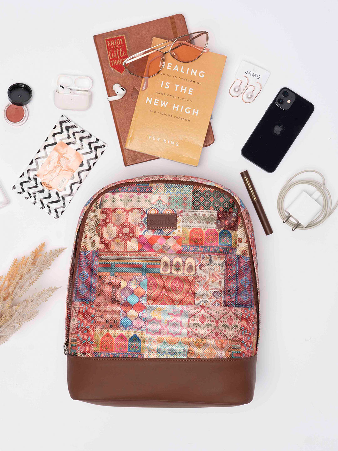 Buy ZOUK Women Ethnic Motifs Printed Backpack - Backpacks for Women ...