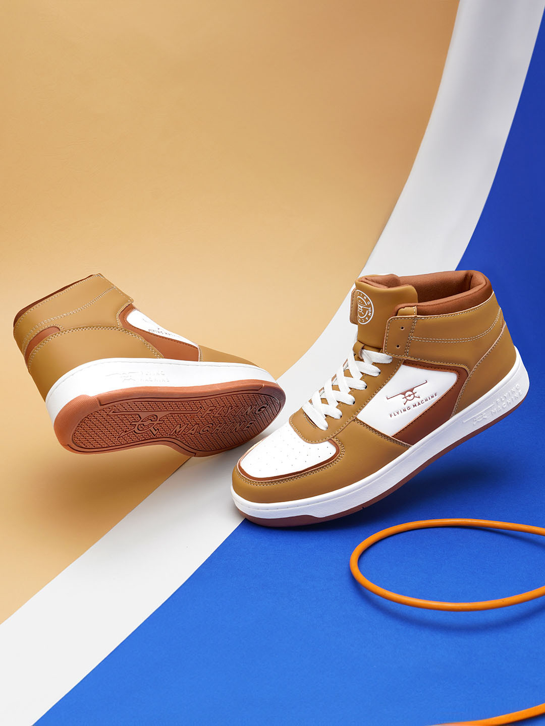 Buy Flying Machine Men ZEEKE Mid Top Colourblocked Comfort Insole ...