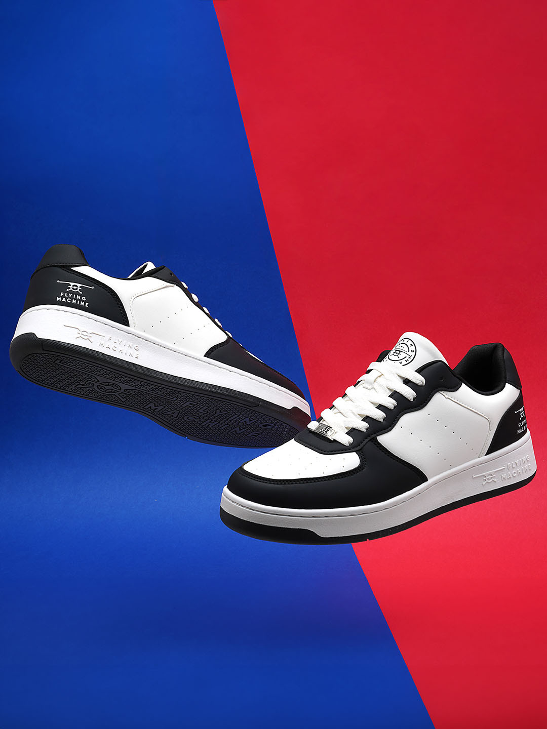 Buy Flying Machine Men Otis Perforated Colourblocked Sneakers - Casual ...