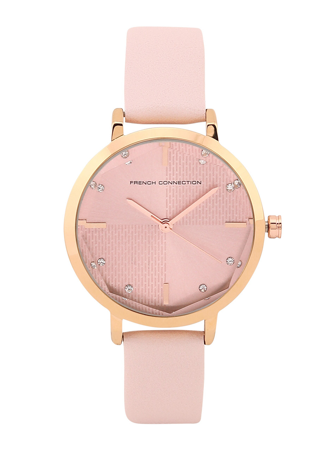 Buy French Connection Women Textured Dial & Leather Straps Analogue ...
