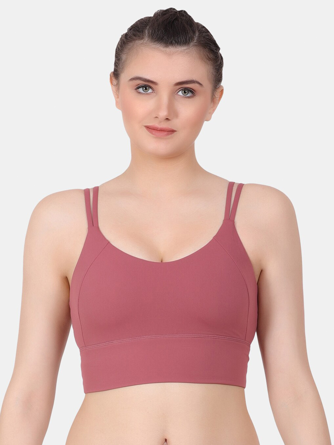 Buy Amour Secret Sports Bra Seamless Cups Full Coverage Lightly Padded SB2061_Rbn - Bra for ...