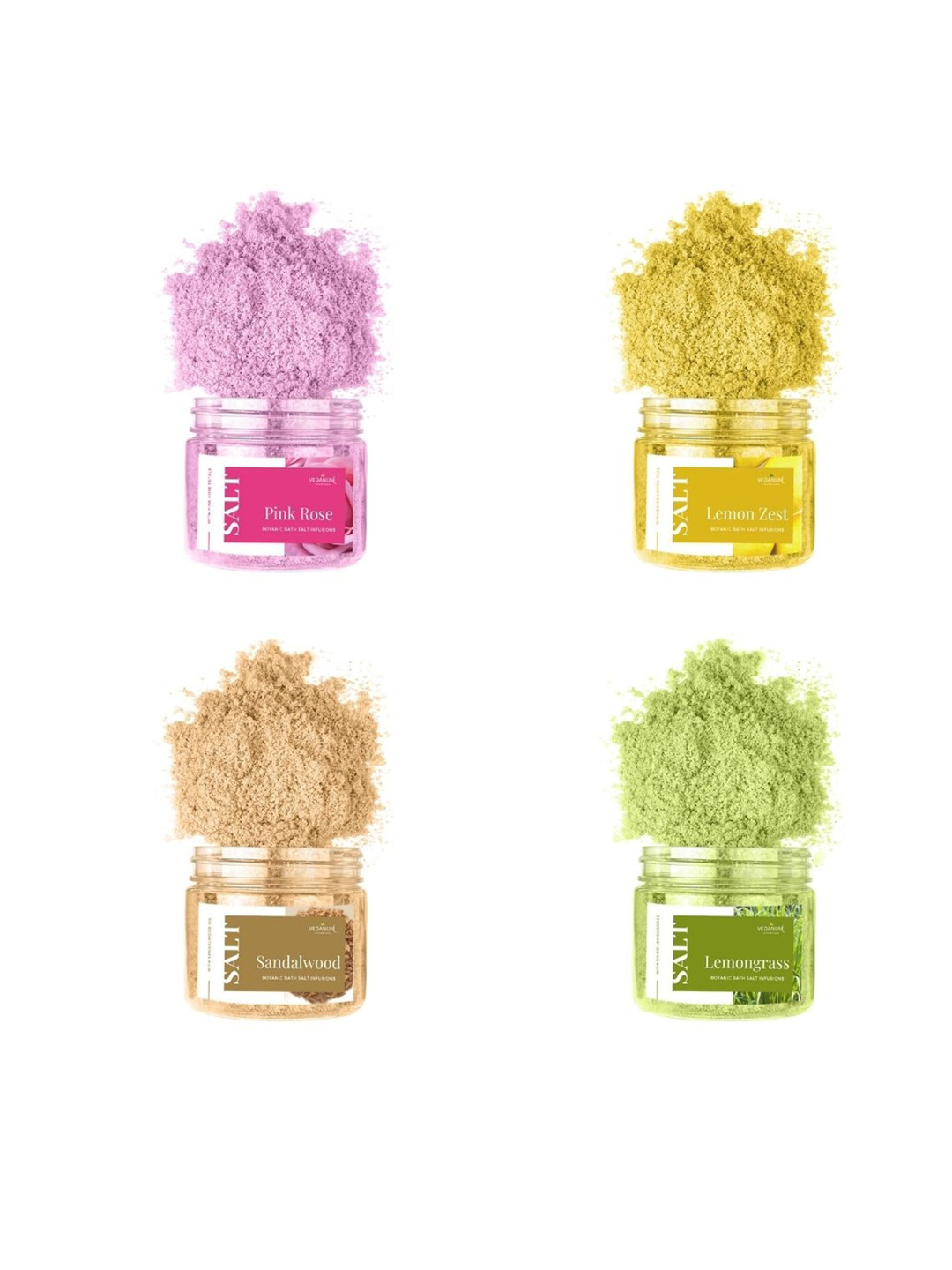 Buy VEDANUM Set Of 4 Fortified Luxury Botanic Bath Salt Infusions 100 ...